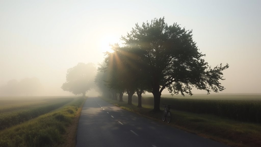 Gifwolk over fietspad bij Cambium College