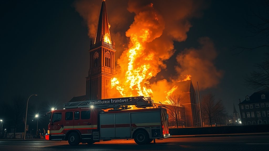 Vondelkerk in vlammen op Nieuwjaarsnacht